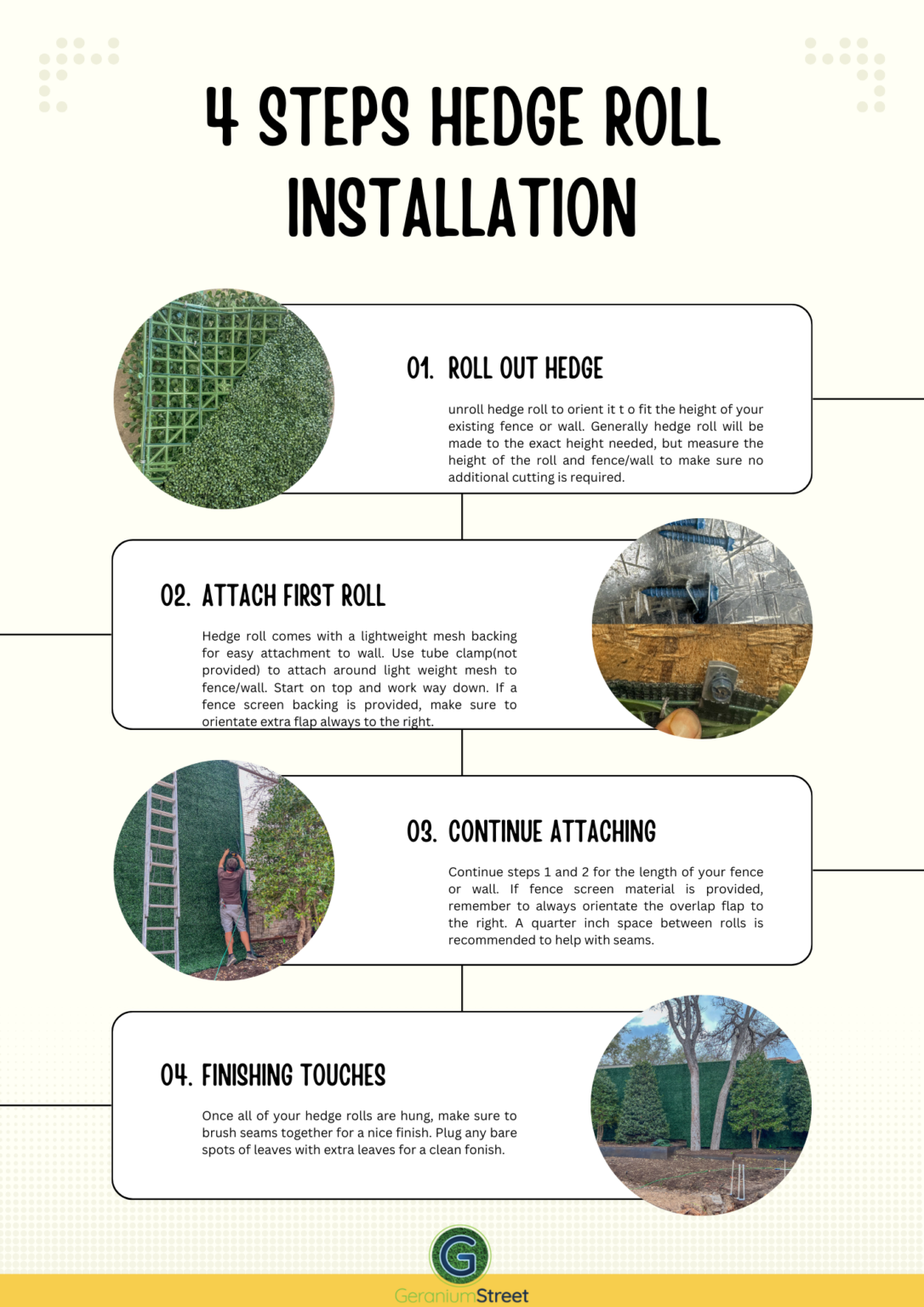 DIY Custom Hedge Rolls: Easy Installation Guide